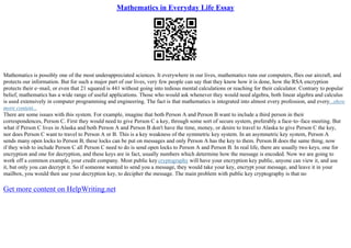 Essay On MAth | PPT