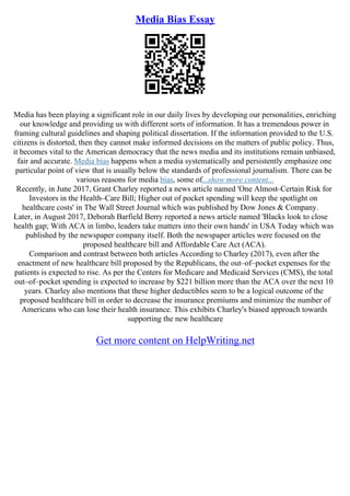 Essay On Media Bias | PDF