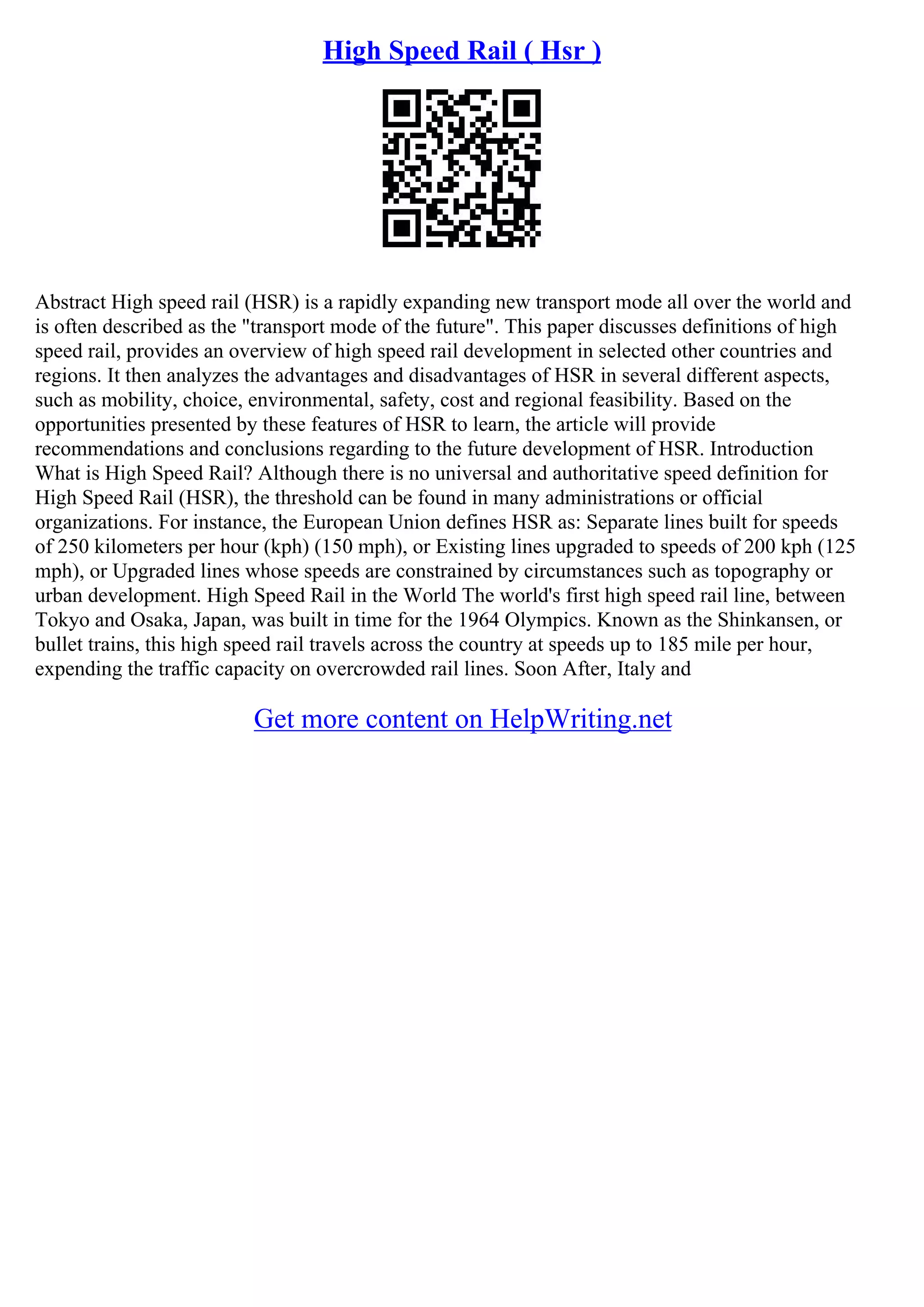 Essay On Metro Train | PDF