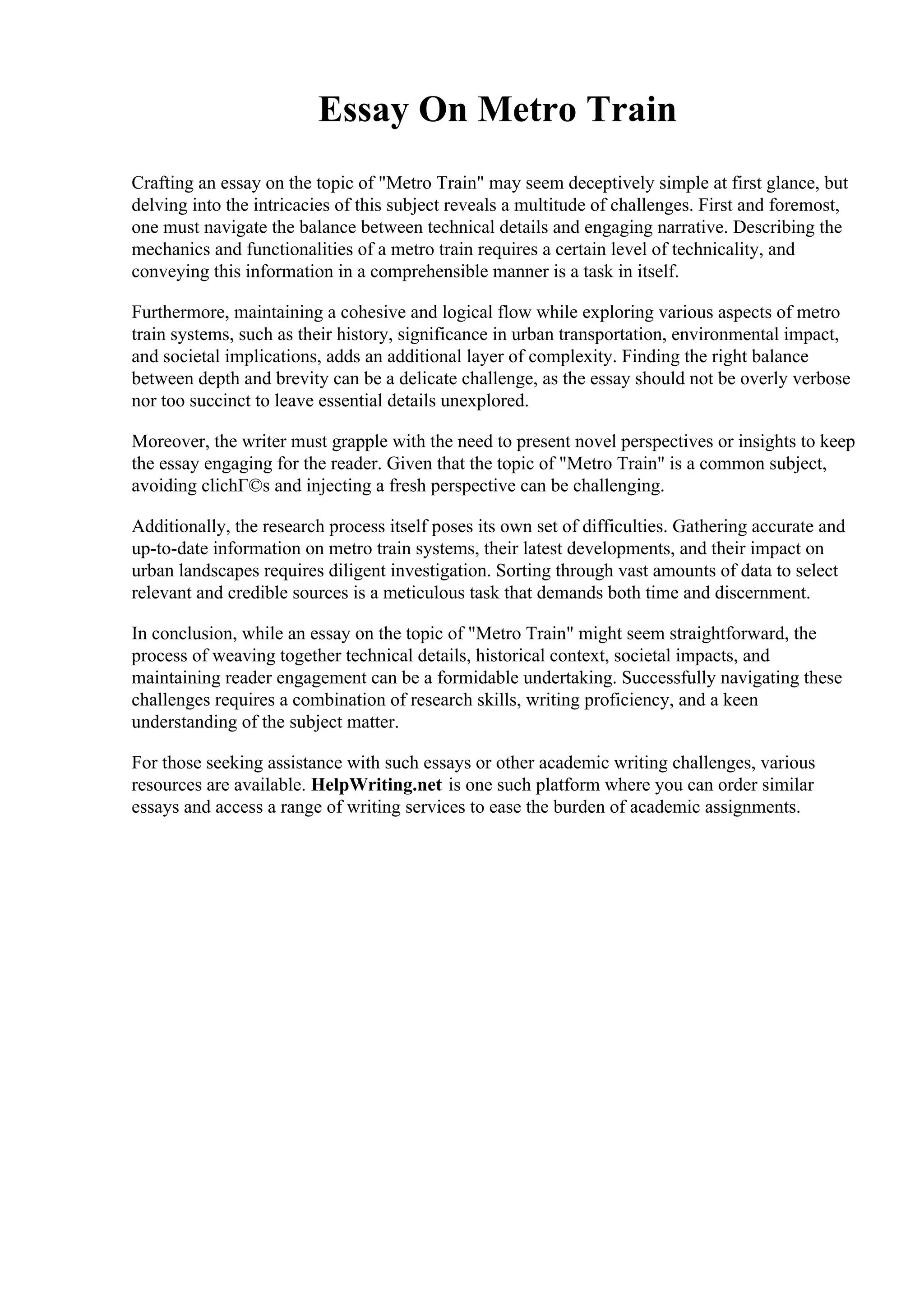 Essay On Metro Train.pdf