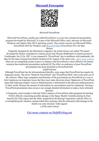 Essay On Microsoft Office | PDF