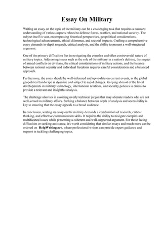 Essay On Military.pdf