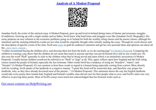 Essay On Modest Proposal | PPT