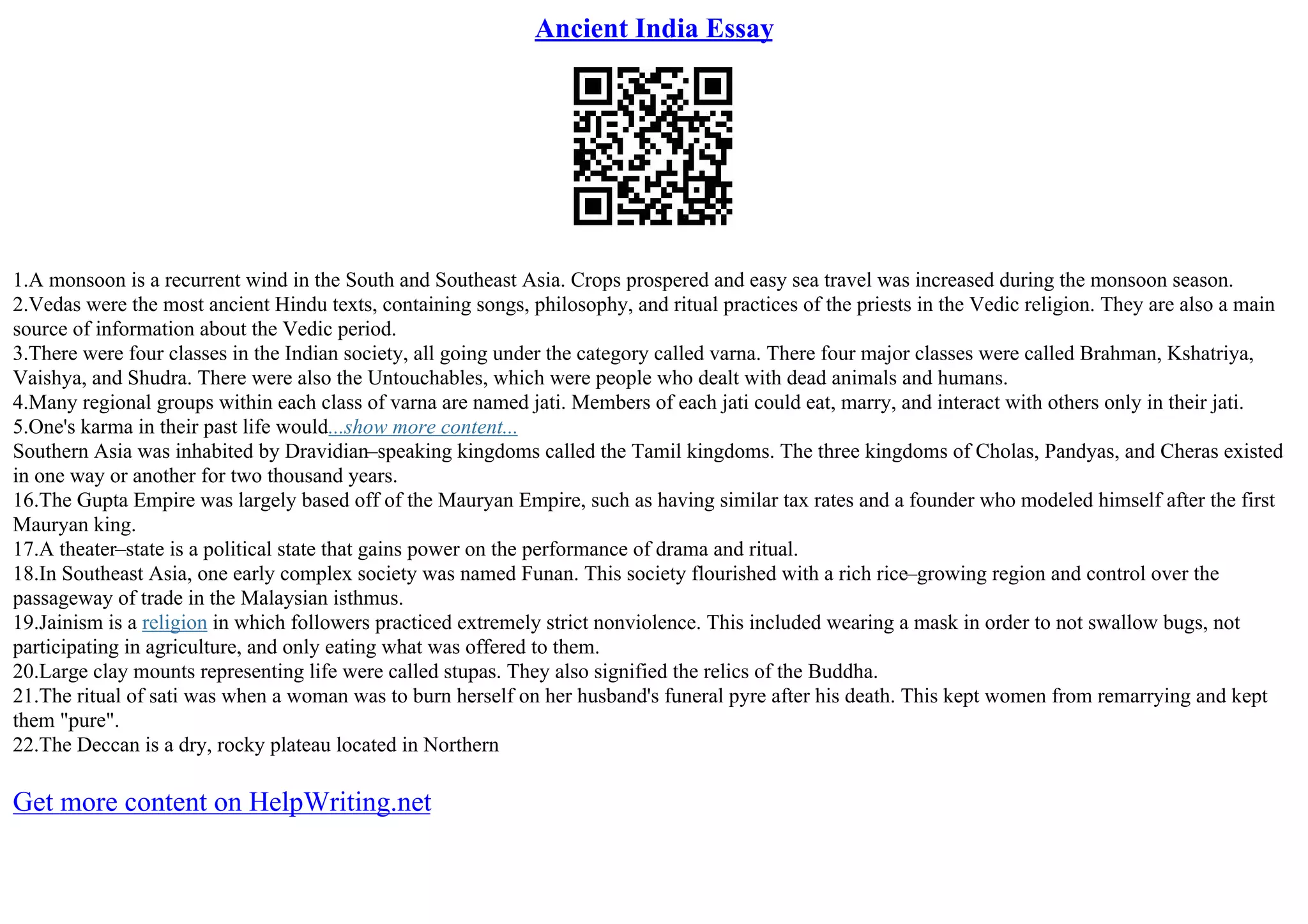 Essay On Monsoon | PDF