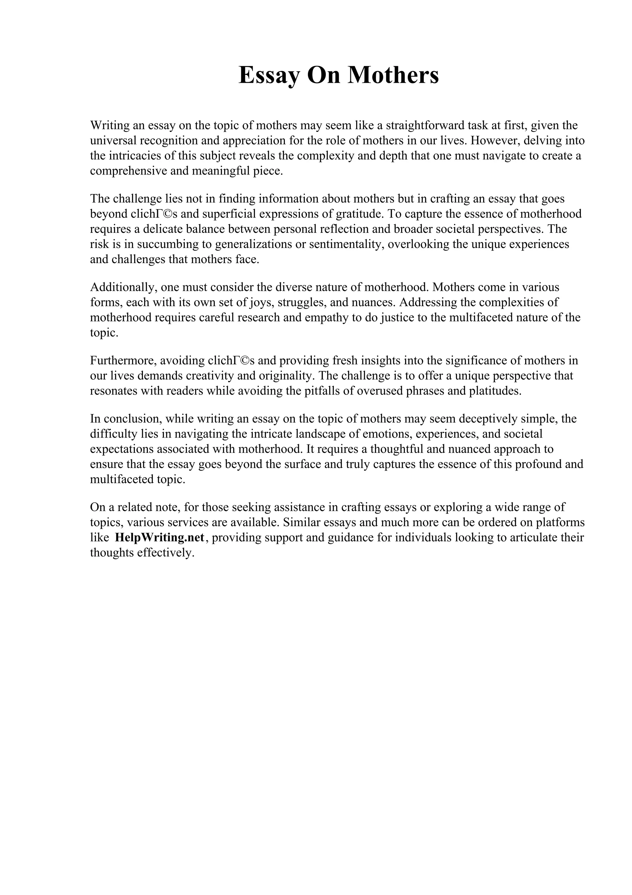 Essay On Mothers.pdf