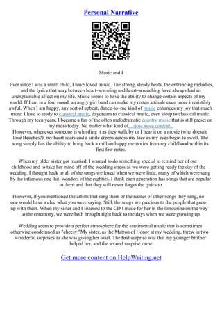 Essay On Music | PDF