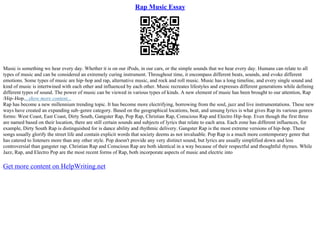 Essay On Musical Instruments | PDF