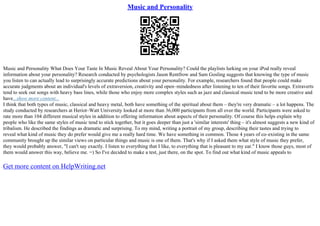 Essay On Musical Instruments | PDF