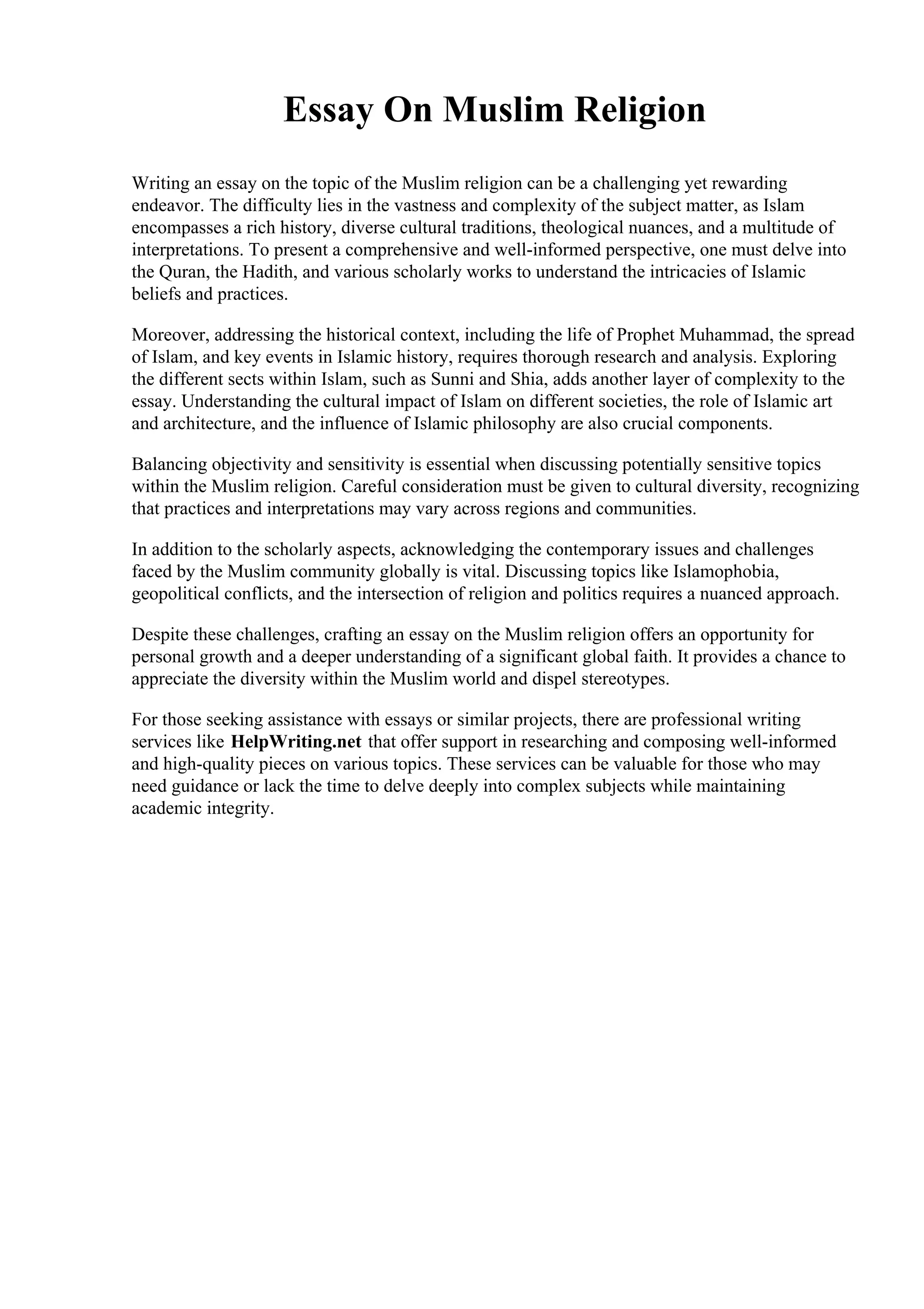 Essay On Muslim Religion.pdf