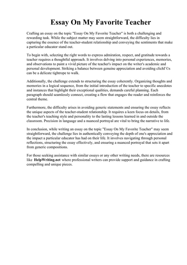 Essay On My Favorite Teacher.pdf