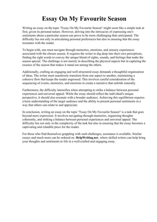 Essay On My Favourite Season.pdf
