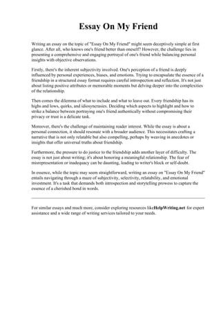 Essay On My Friend.pdf