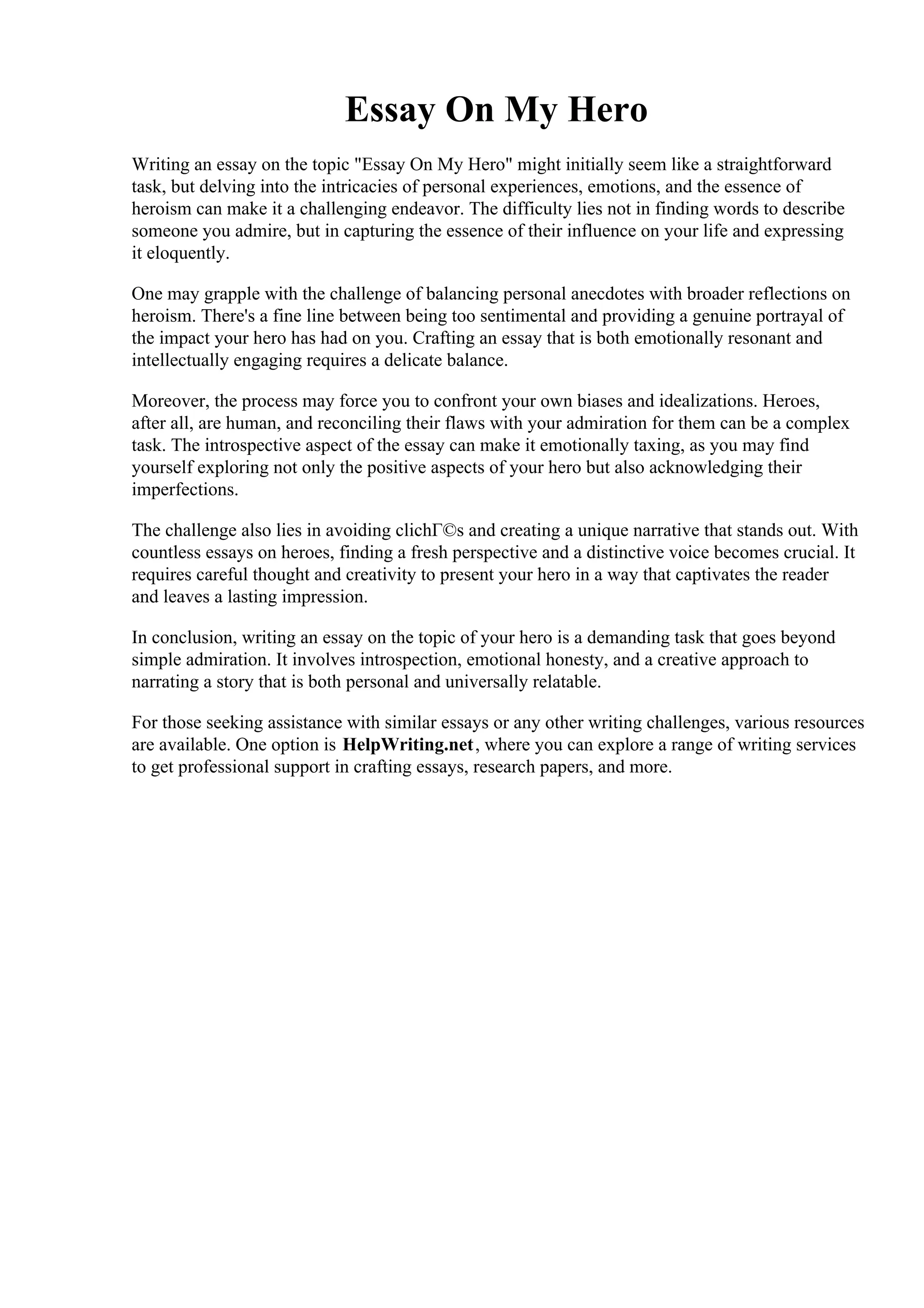 Essay On My Hero.pdf