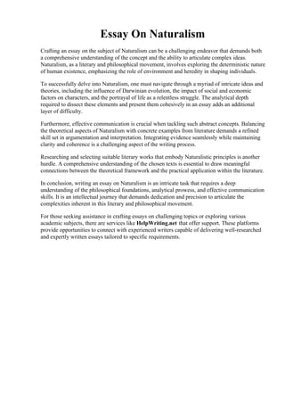 Essay On Naturalism.pdf