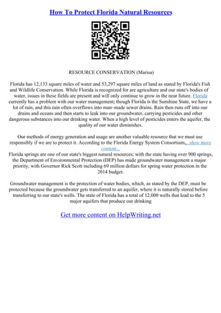 Essay On Natural Resources | PDF