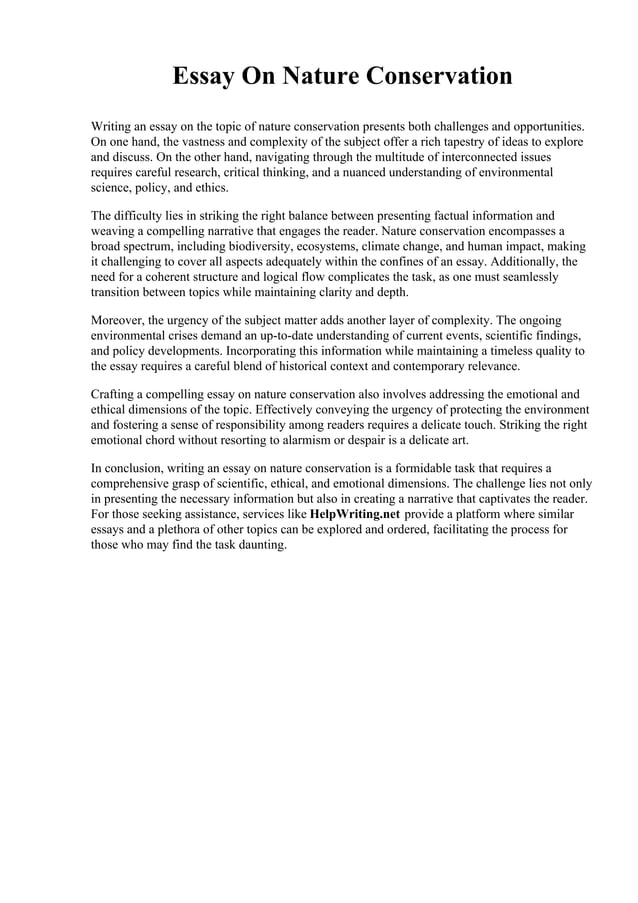 Essay On Nature Conservation.pdf