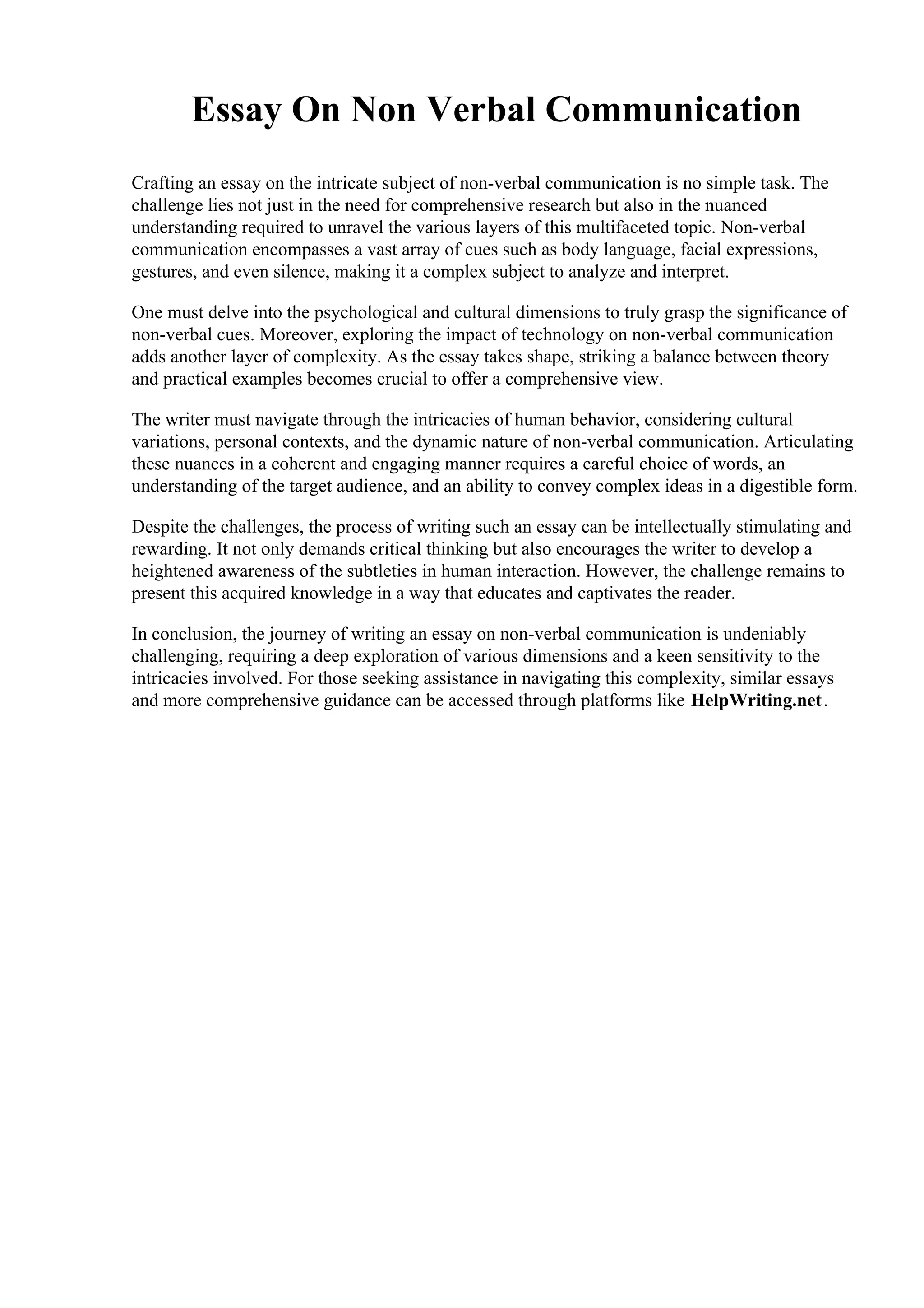 Essay On Non Verbal Communication.pdf