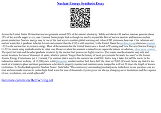 Essay On Nuclear Energy | PPT