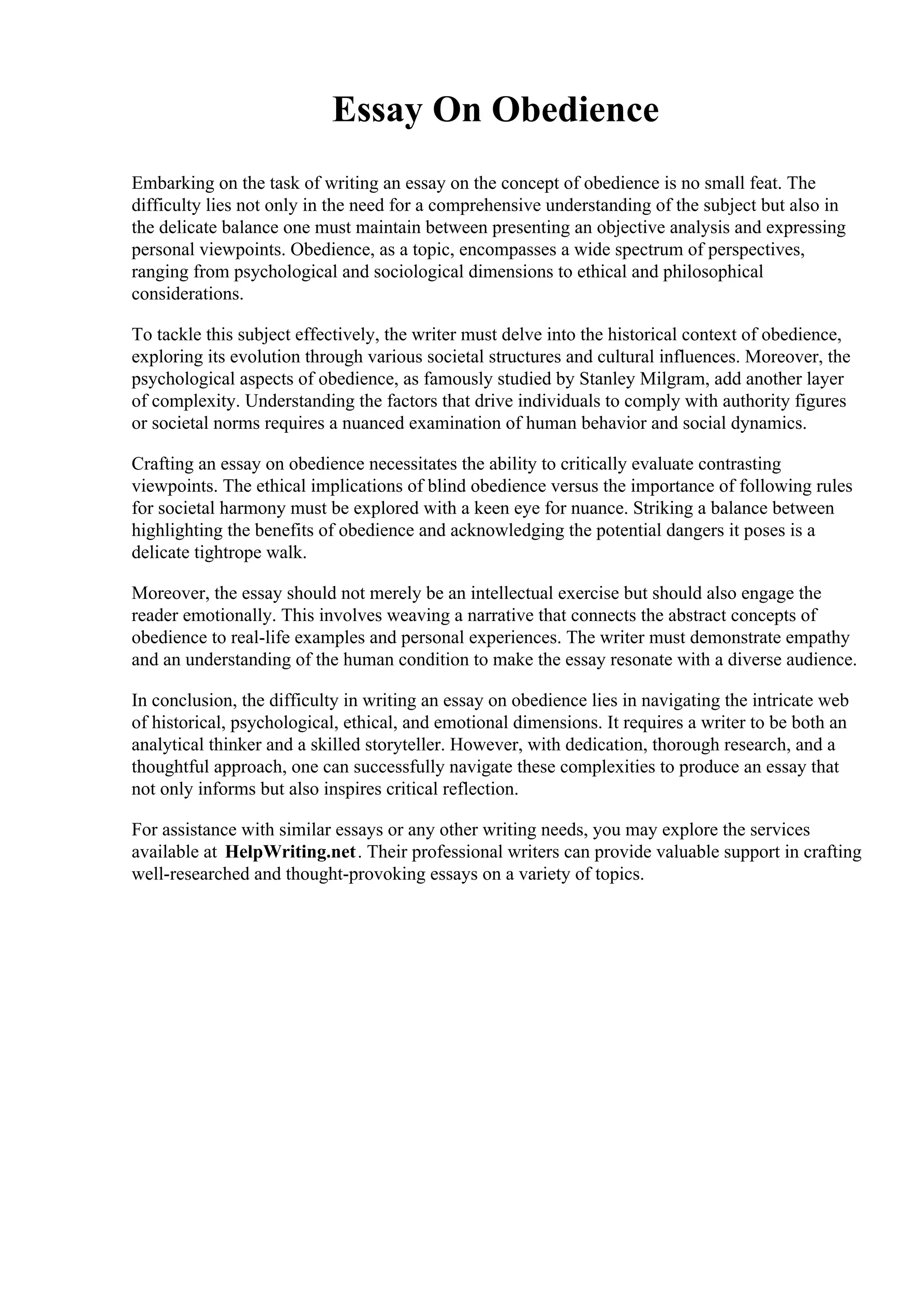 Essay On Obedience.pdf