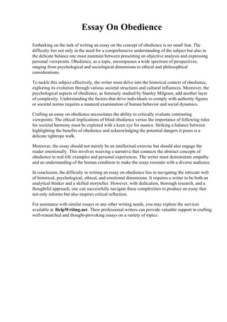 Essay On Obedience.pdf