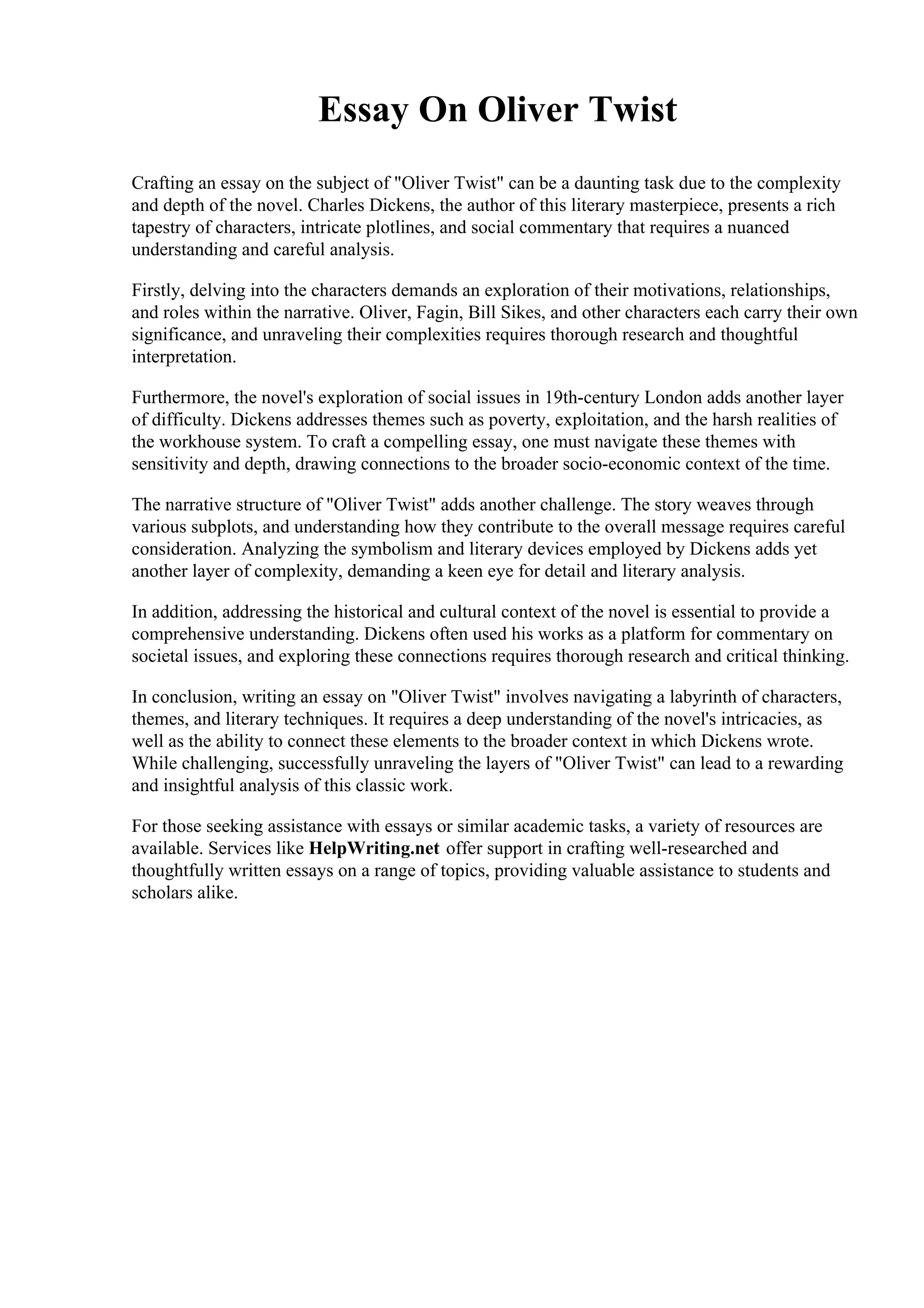 Essay On Oliver Twist.pdf