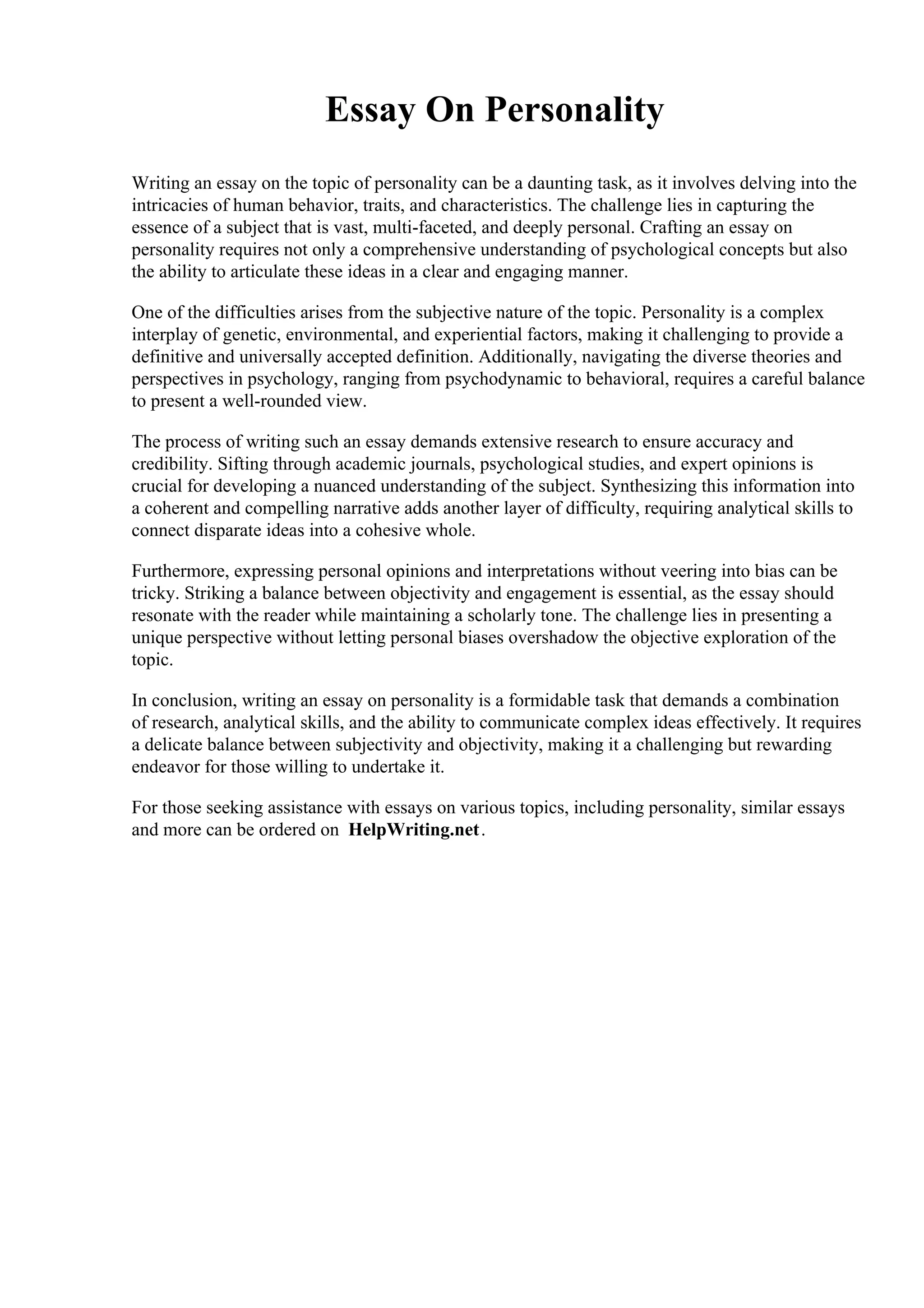 Essay On Personality.pdf