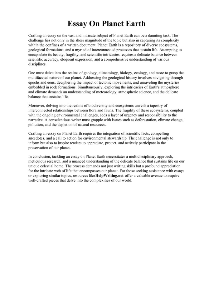 Essay On Planet Earth.pdf