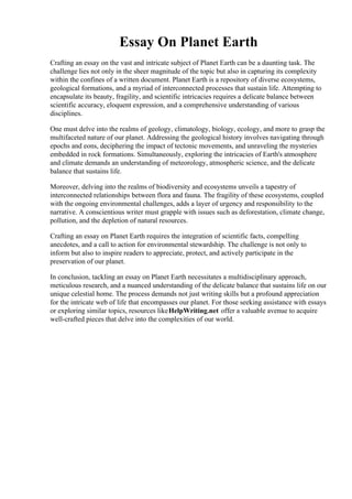 Essay On Planet Earth.pdf