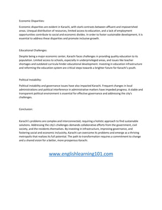 Essay on Problems of Karachi City.pdf