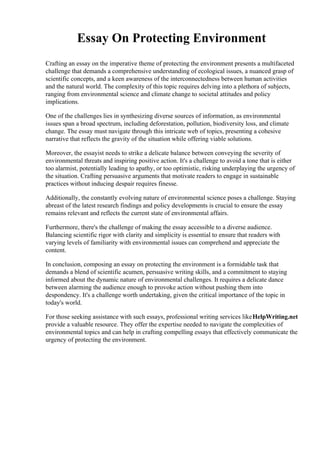 Essay On Protecting Environment.pdf