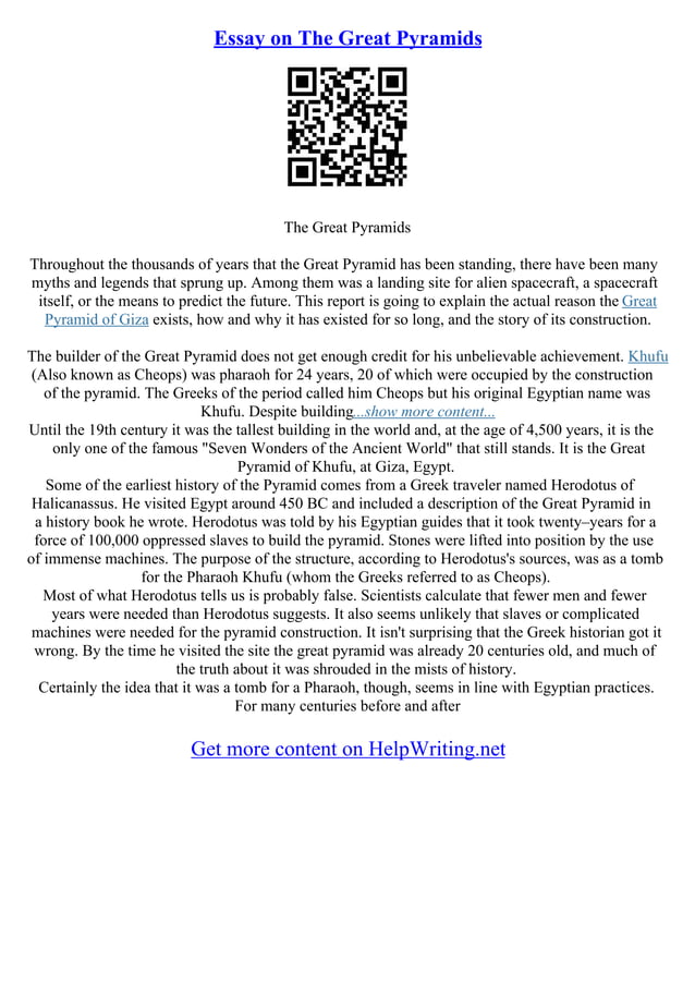 Essay On Pyramids | PDF