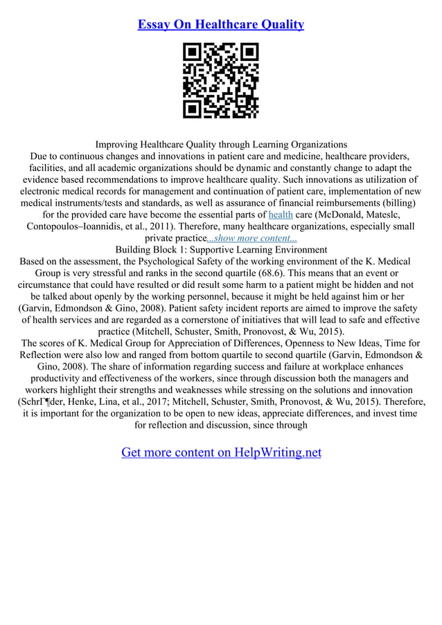 Essay On Quality | PDF