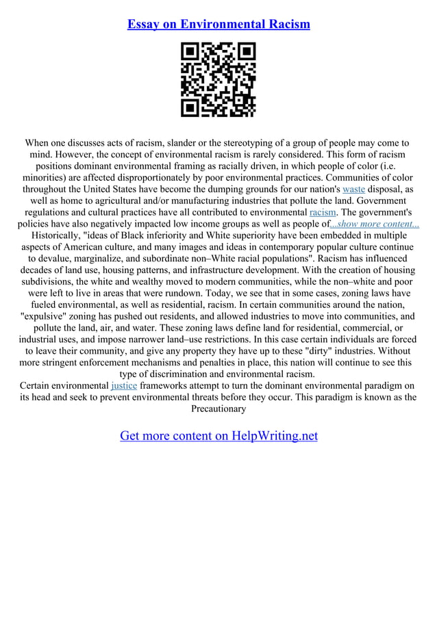 Essay On Racism | PDF