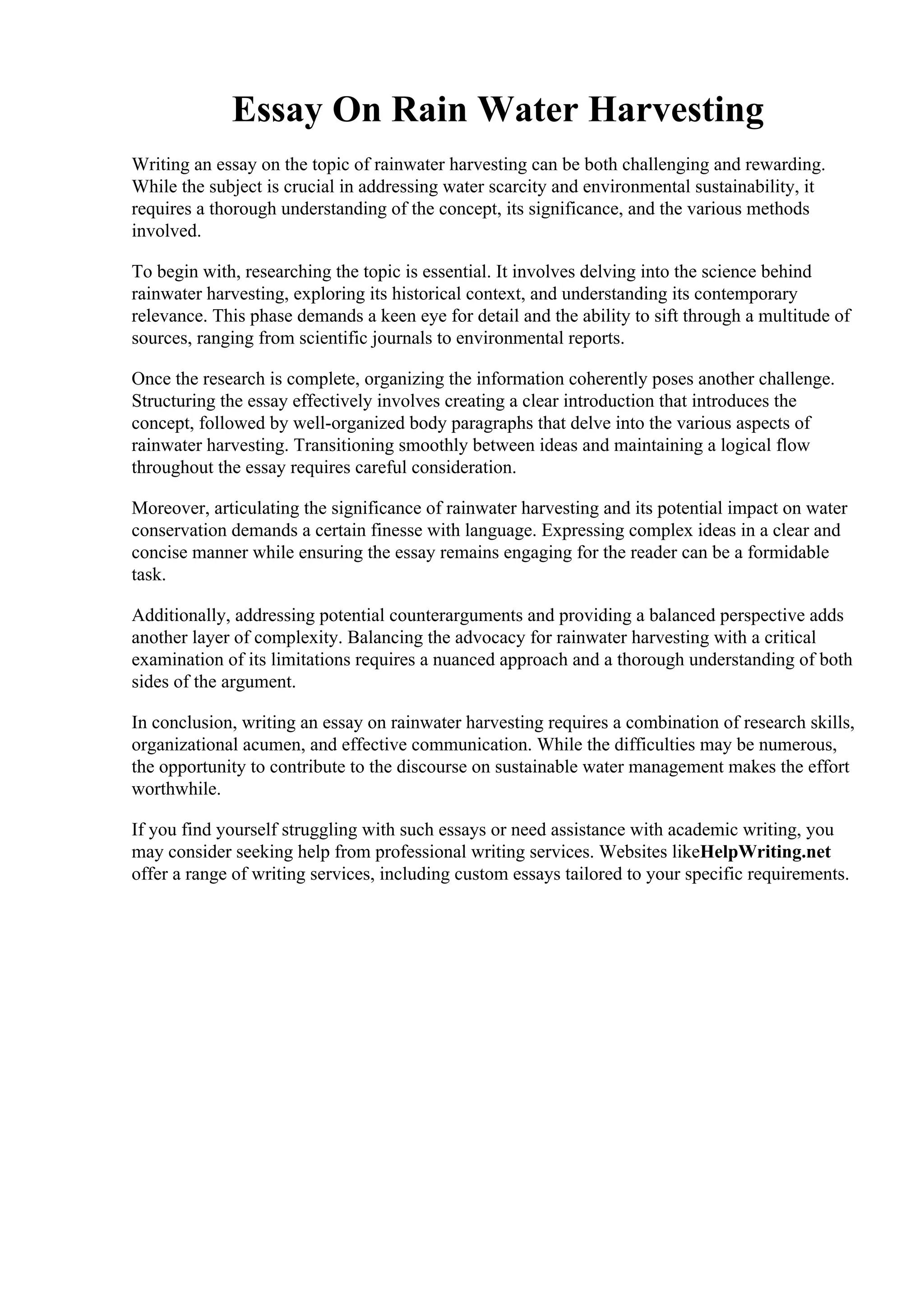 Essay On Rain Water Harvesting.pdf