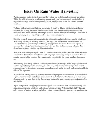 Essay On Rain Water Harvesting.pdf