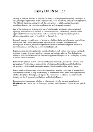 Essay On Rebellion.pdf