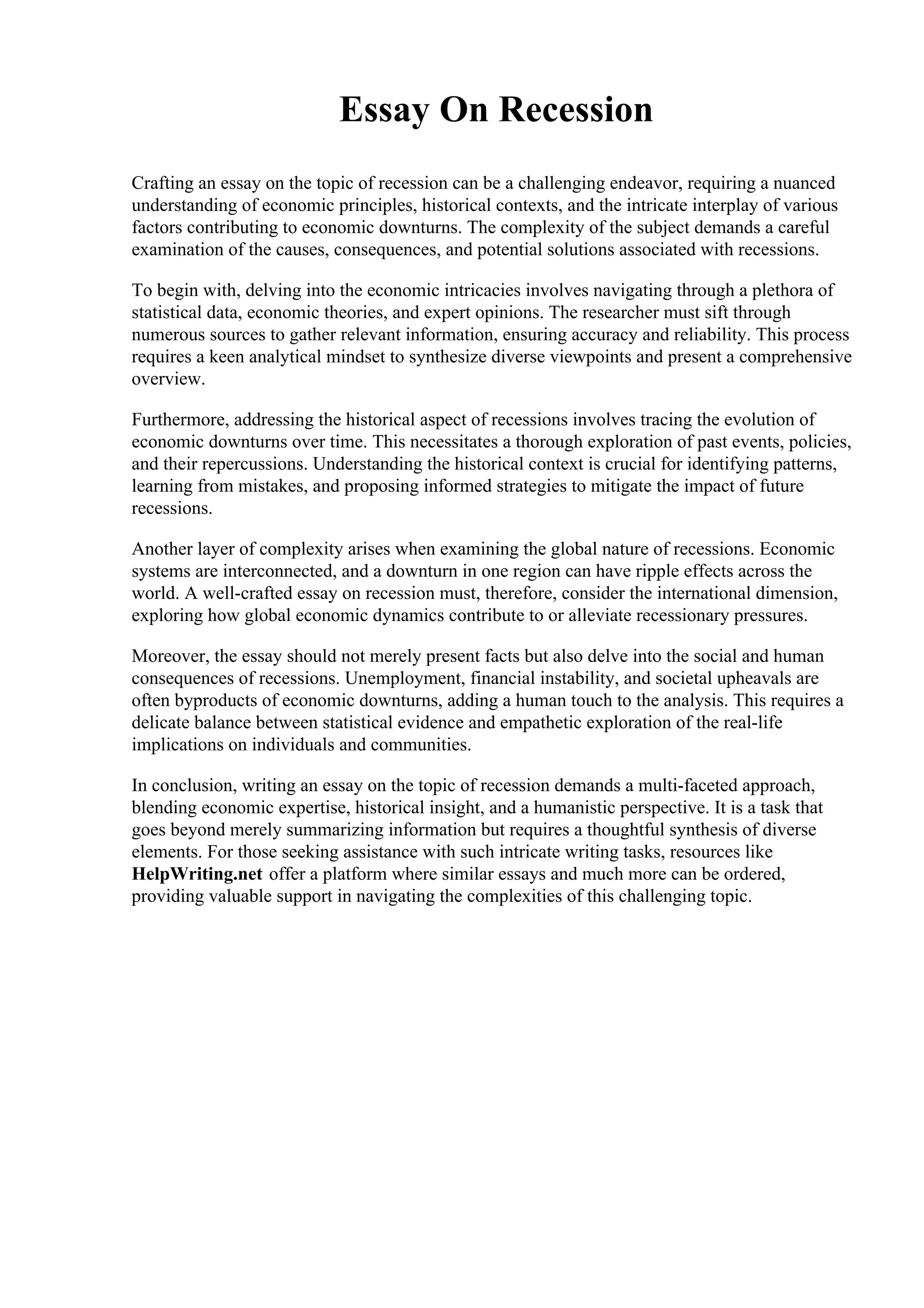 Essay On Recession.pdf