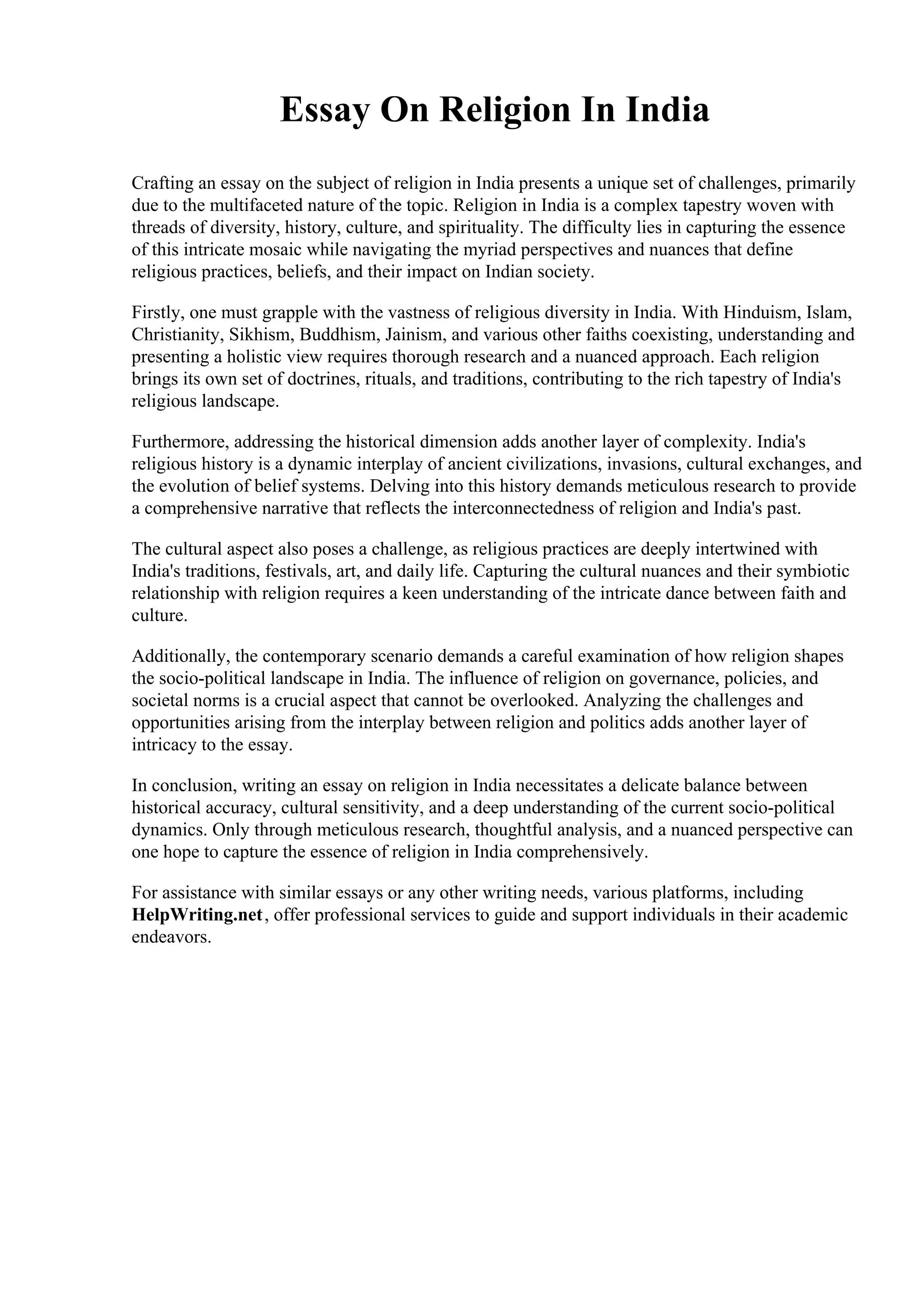 Essay On Religion In India.pdf