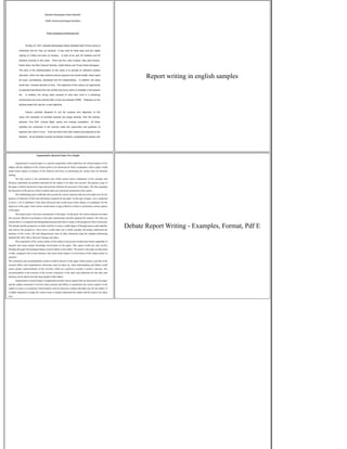 Essay On Report Writing | PDF