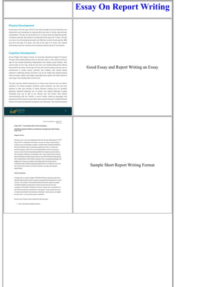 Essay On Report Writing | PDF