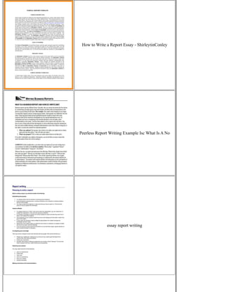 Essay On Report Writing | PDF