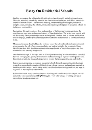 Essay On Residential Schools.pdf