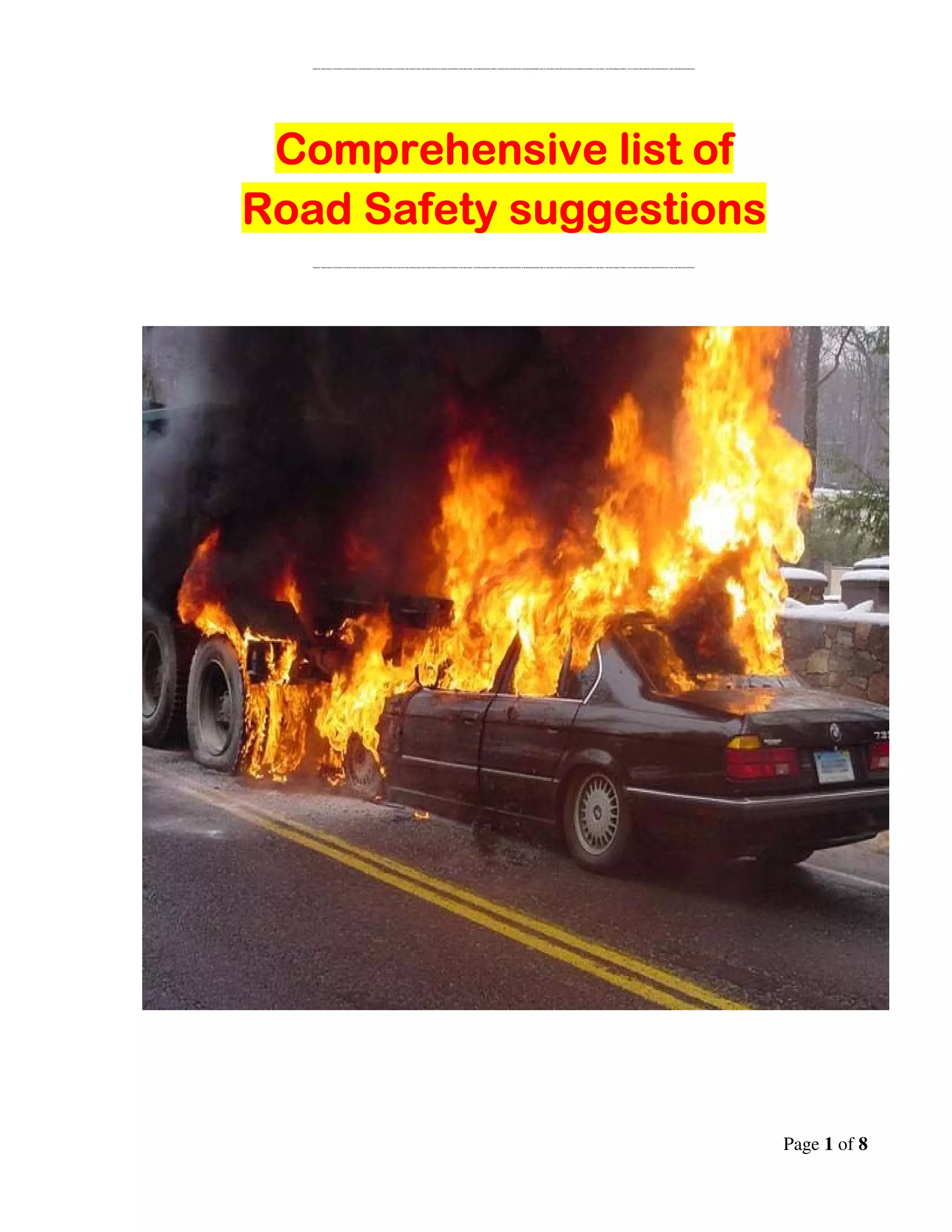 Essay on road safety | PDF