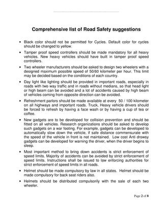 Essay on road safety | PDF