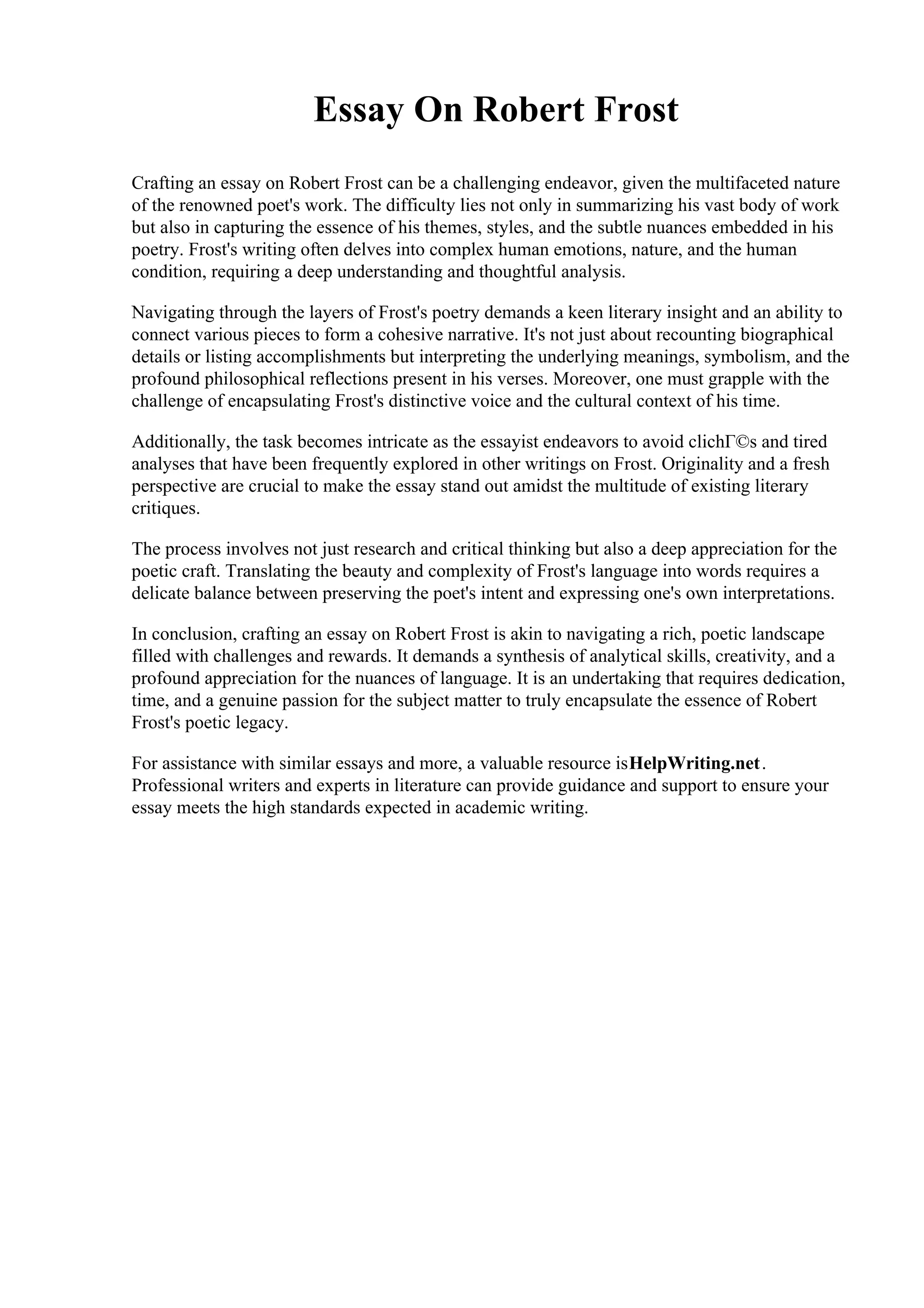 Essay On Robert Frost.pdf