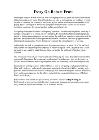 Essay On Robert Frost.pdf