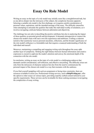 Essay On Role Model.pdf