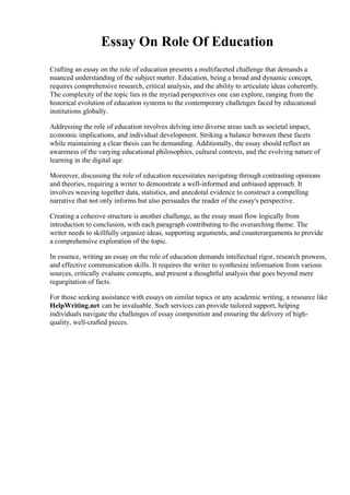 Essay On Role Of Education.pdf