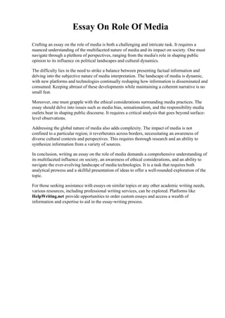 Essay On Role Of Media.pdf