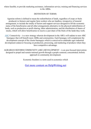 Essay On Rural Development | PDF